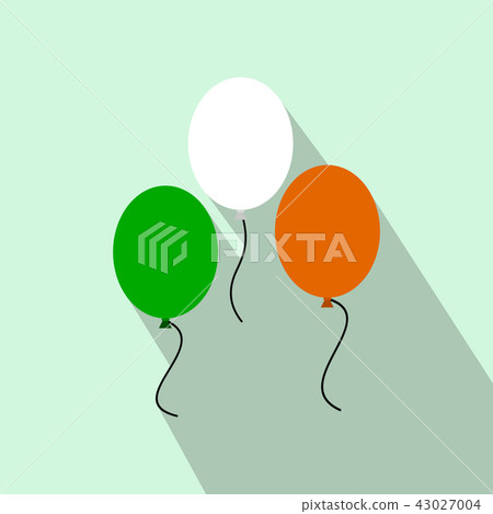 Balloons in irish colors flat icon - Stock Illustration [43027004] - PIXTA