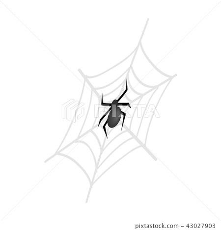 A spider and a web isometric 3d icon - Stock Illustration [43027903 ...
