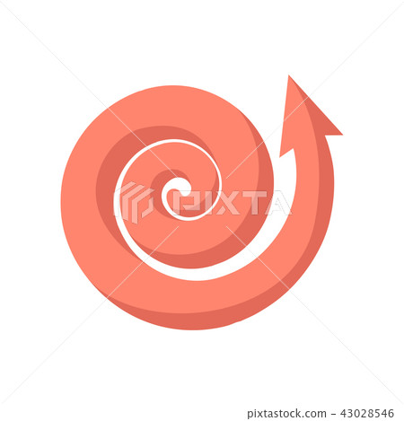 Curling pink arrow cartoon icon - Stock Illustration [43028546] - PIXTA