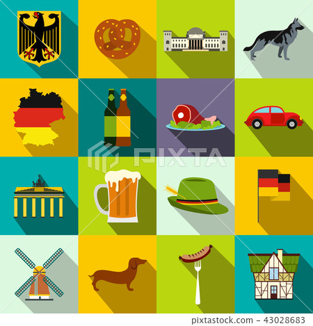 Germany flat icons - Stock Illustration [43028683] - PIXTA