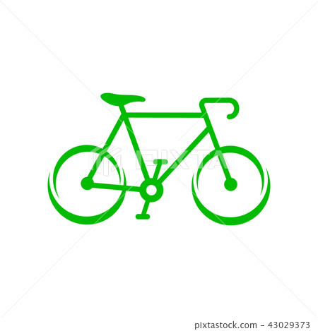 Green bicycle icon, simple style - Stock Illustration [43029373] - PIXTA