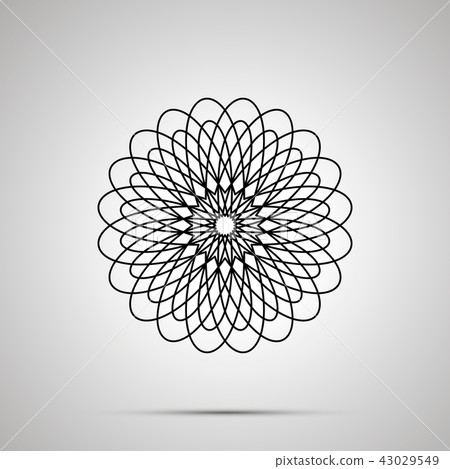 Round guilloche simple black icon - Stock Illustration [43029549] - PIXTA