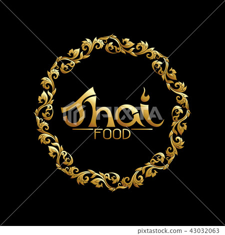 Logo for Thai food, restaurantwith traditional... - Stock Illustration ...