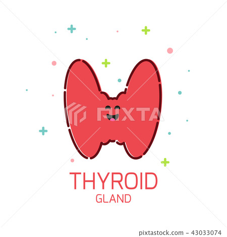 Thyroid gland cartoon icon - Stock Illustration [43033074] - PIXTA