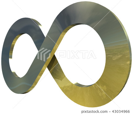 CG 3D illustration Stereoscopic design infinite... - Stock Illustration ...