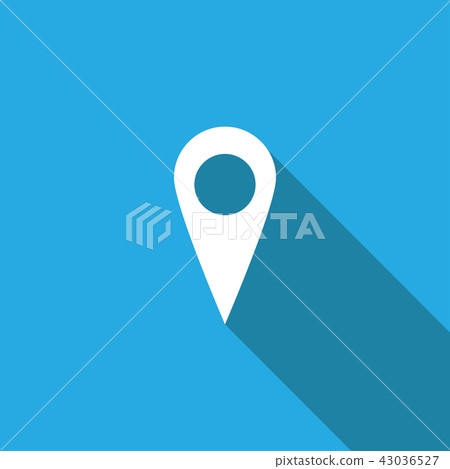 Pin map on white background , Vector. - Stock Illustration [43036527 ...