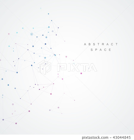 Lines connecting creative grid points on... - Stock Illustration ...