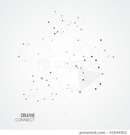 Points connected by straight lines into simple... - Stock Illustration ...