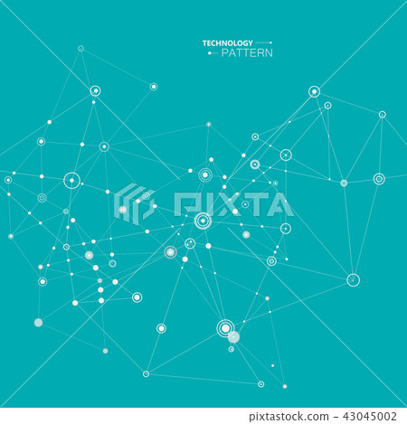 Connection science background. Modern polygonal... - Stock Illustration ...