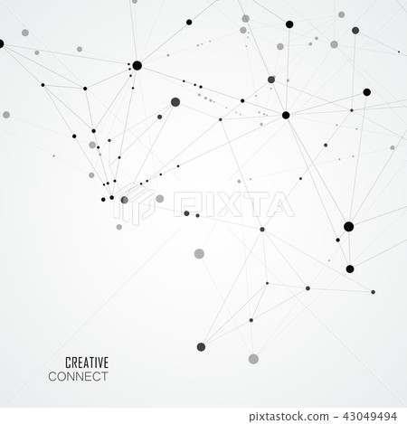Vector molecules concept design with connection... - Stock Illustration ...