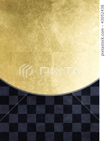 Matsumatsu Gold and Silver Blue (background... - Stock Illustration ...