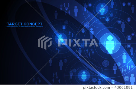 Abstract shooting target audience background - Stock Illustration ...