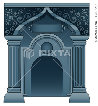 Vector illustration of Arch Arabic cartoon - Stock Illustration ...