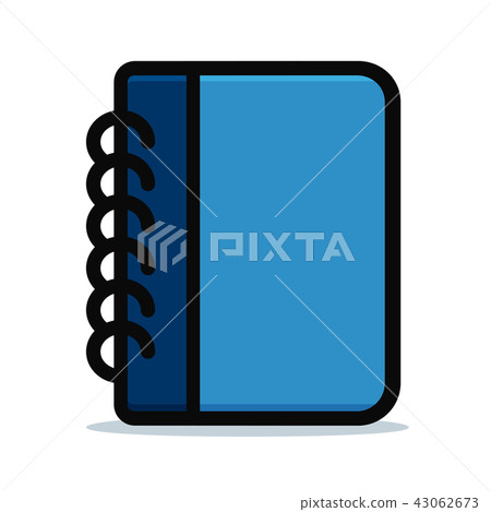 Vector diary blue design icon - Stock Illustration [43062673] - PIXTA