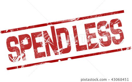 Spend less word between red line - Stock Illustration [43068451] - PIXTA
