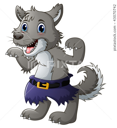 Funny cartoon wolf - Stock Illustration [43070742] - PIXTA