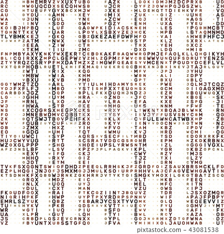 Abstract ornament of letters. Halftone style. - Stock Illustration ...