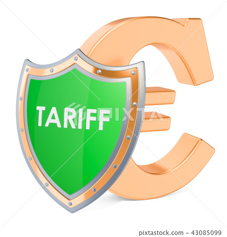 Protective tariffs for euro concept, - Stock Illustration [43085099 ...