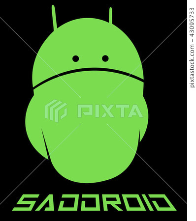 emo android, sad android minimalism creative logo - Stock Illustration ...
