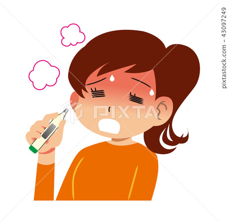 A woman with poor health - Stock Illustration [43097249] - PIXTA