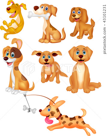 Cartoon dogs collection set - Stock Illustration [43101231] - PIXTA