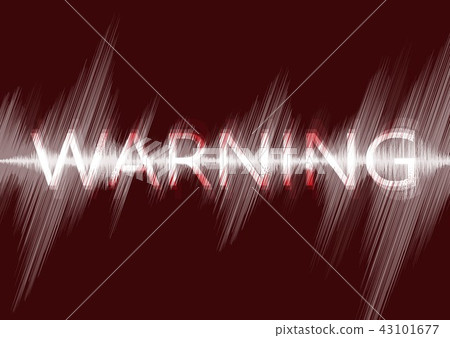 Warning text with Earthquake Wave - Stock Illustration [43101677] - PIXTA
