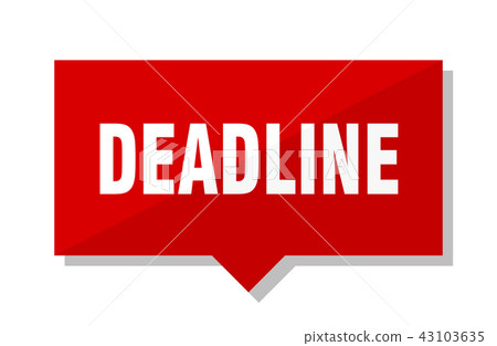 deadline red tag - Stock Illustration [43103635] - PIXTA
