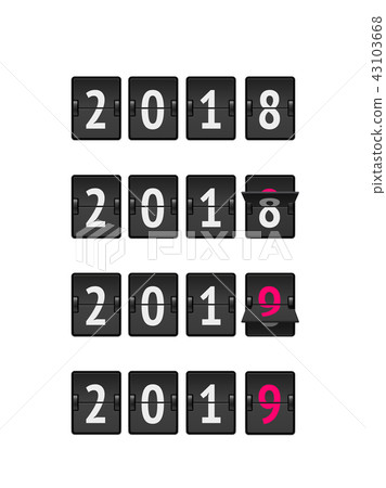 Countdown timer 2019 for New year design vector - Stock Illustration ...