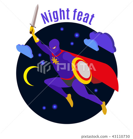 Super Hero Night Activity Illustration - Stock Illustration [43110730 ...