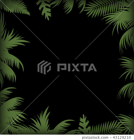 Abstract background with palm tree leaves. Vector. - Stock Illustration ...