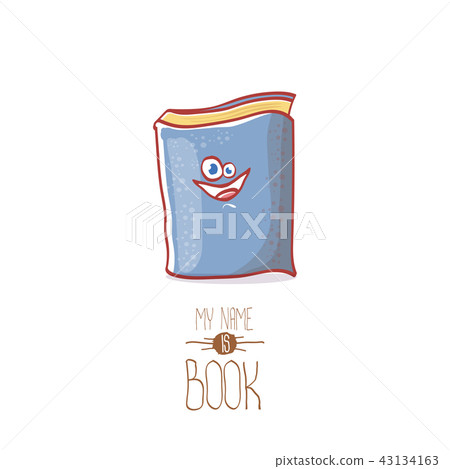 cute cartoon book character with eyes isolated... - Stock Illustration ...