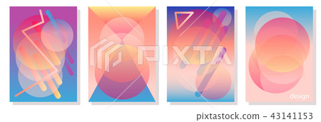 Set of colorful A4 covers with circles. - Stock Illustration [43141153 ...