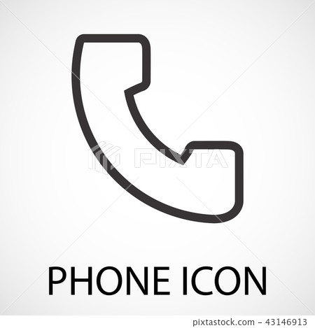 Simple phone icon, vector - Stock Illustration [43146913] - PIXTA