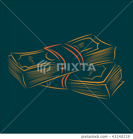 vector illustration of bank notes - Stock Illustration [43148219] - PIXTA