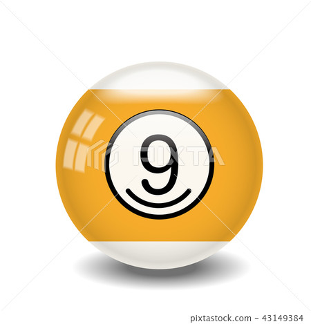 Billiard Ball (Color Ball) No. 1 | Yellow &... - Stock Illustration ...
