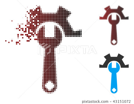Dispersed Pixel Halftone Service Tools Icon - Stock Illustration ...