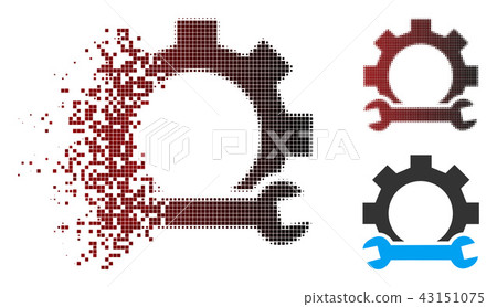 Broken Dot Halftone Service Tools Icon - Stock Illustration [43151075 ...