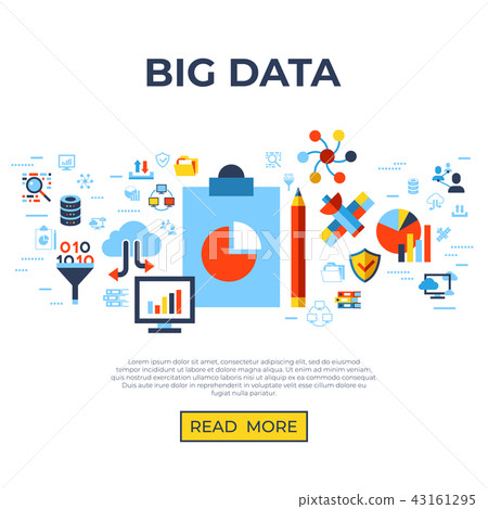 Digital vector big data icons set - Stock Illustration [43161295] - PIXTA