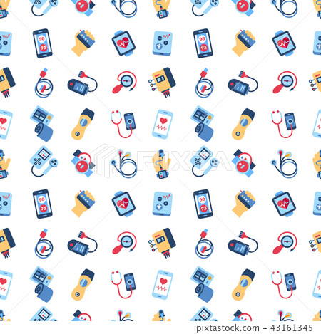 Digital vector health sensor icons set - Stock Illustration [43161345 ...