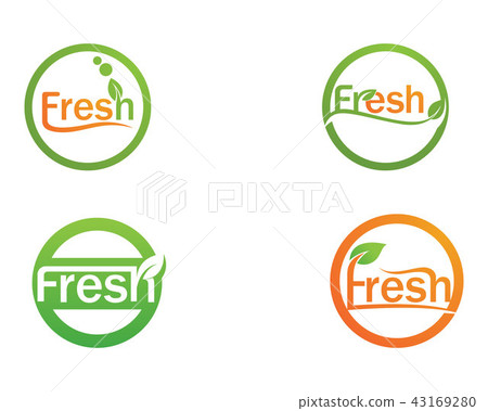Fresh logo and symbols vector icon template nature - Stock Illustration ...