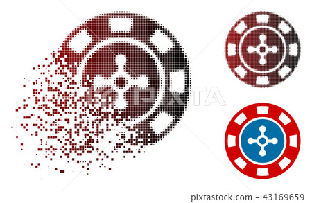 Sparkle Dot Halftone Roulette Casino Chip Icon-插圖素材 [43169659] - PIXTA圖庫