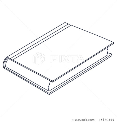 Book. Doodle style black and white illustration - Stock Illustration ...