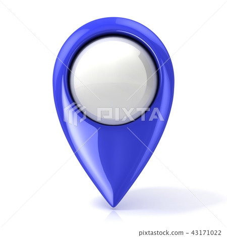 Map pointer. Blue - Stock Illustration [43171022] - PIXTA