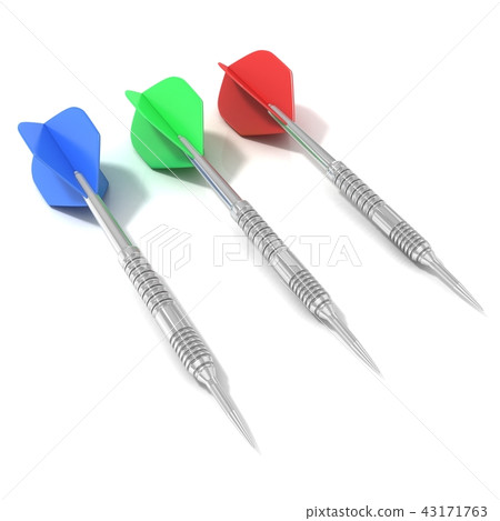 Set of darts, isolated on white background - Stock Illustration ...