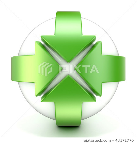 Green rotation, arrow sign. 3D - Stock Illustration [43171770] - PIXTA