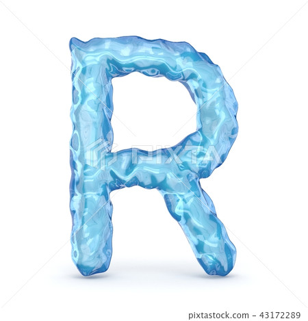 Ice font letter R 3D - Stock Illustration [43172289] - PIXTA