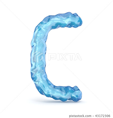 Ice font letter C 3D - Stock Illustration [43172306] - PIXTA