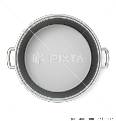 Empty cooking pot. Top view. 3D - Stock Illustration [43182957] - PIXTA