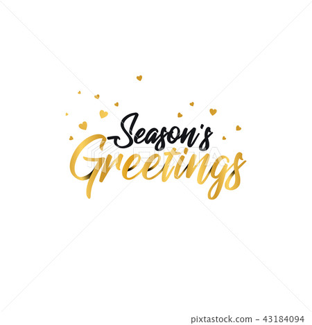 Origami gold lettering of Season s Greetings - Stock Illustration ...