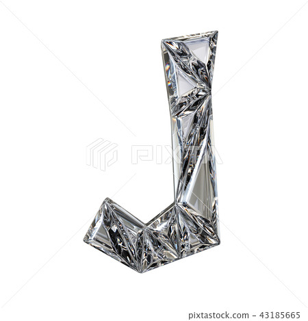 Crystal triangulated font letter J 3D render - Stock Illustration ...